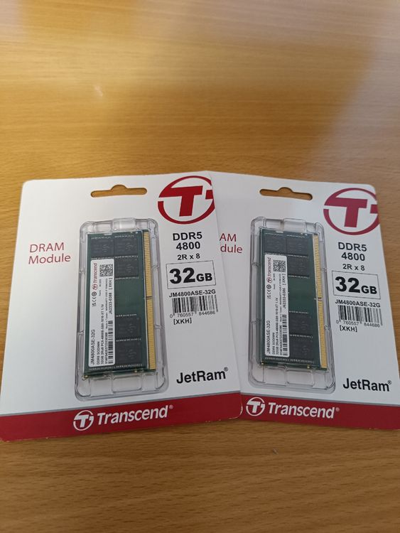 Transcend RAM DDR5 SO-DIMM 64GB (2x32GB) 4800MHz Neu! (Neu und ...