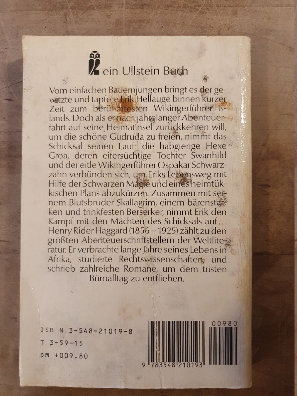 Eric der Wikinger Henry Rider Haggard Ullstein (Gebraucht) in Zürich ...