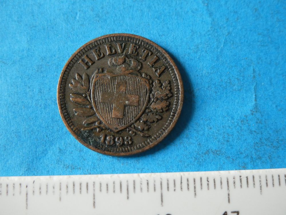 Schweiz 1893, 2 Rappen (Gebraucht) in Hinterforst für CHF 3 – mit Lieferung auf Ricardo kaufen