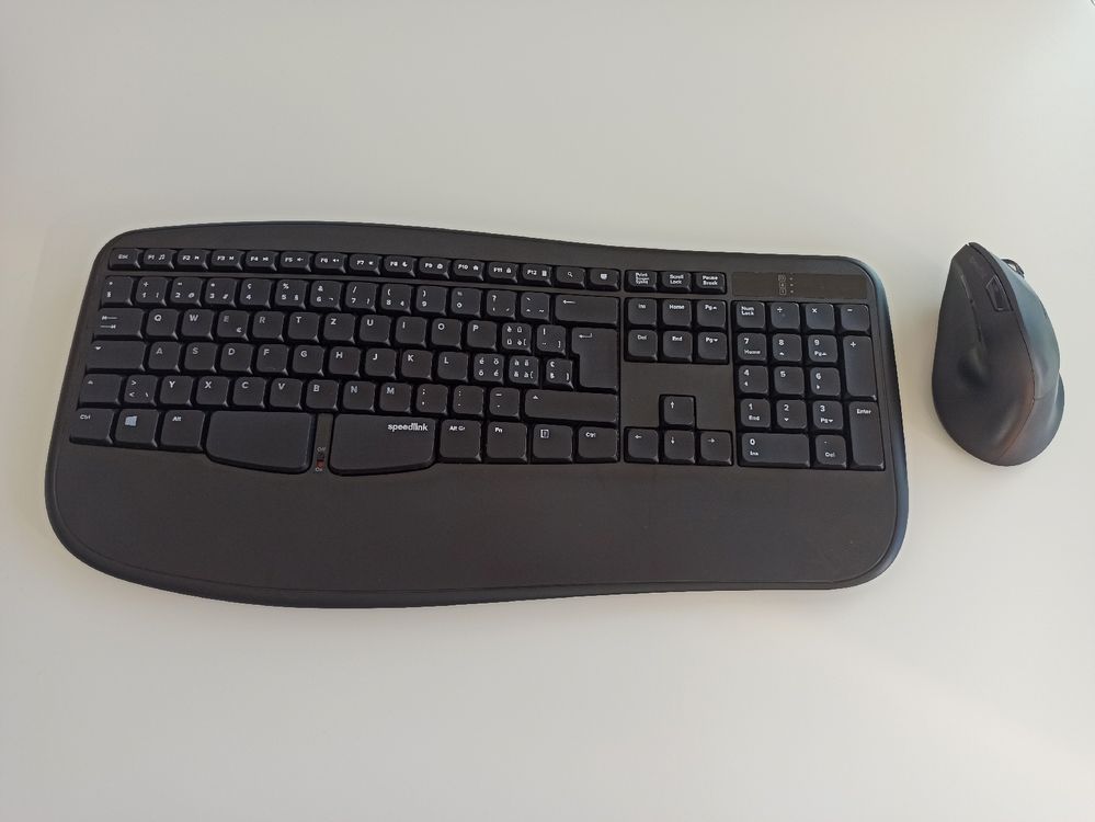 Ergonomische Tastatur/Maus Kombi, kabellos, Swiss Layout | Kaufen auf ...