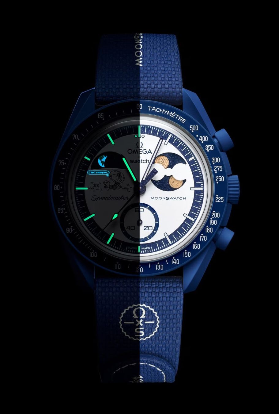 OMEGAxSWATCH MISSION TO EARTHPHASE MOONSHINE GOLD, September (Neuf avec ...