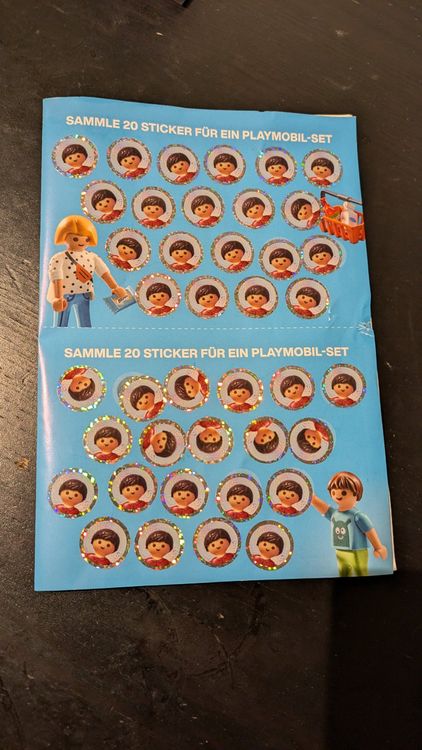 Playmobil Mania - 2 volle Karten (40 Sticker) (Neu (gemäss Beschreibung)) in Winterthur für CHF ...