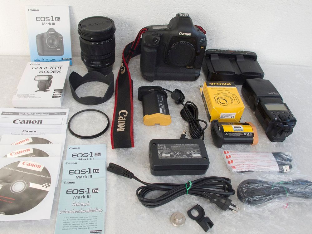 CANON EOS-1 Ds MARK III Kamera + SIGMA Objektiv und Zubehör (Gebraucht ...