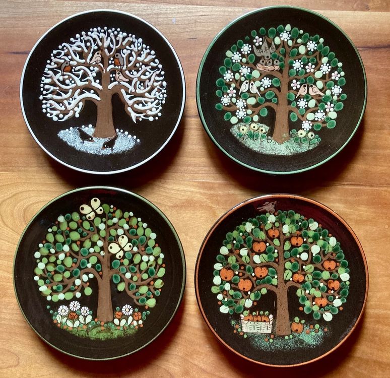 Keramik-Wandteller, vier Jahreszeiten (Gebraucht) in Bern für CHF 16 – mit Lieferung auf Ricardo ...