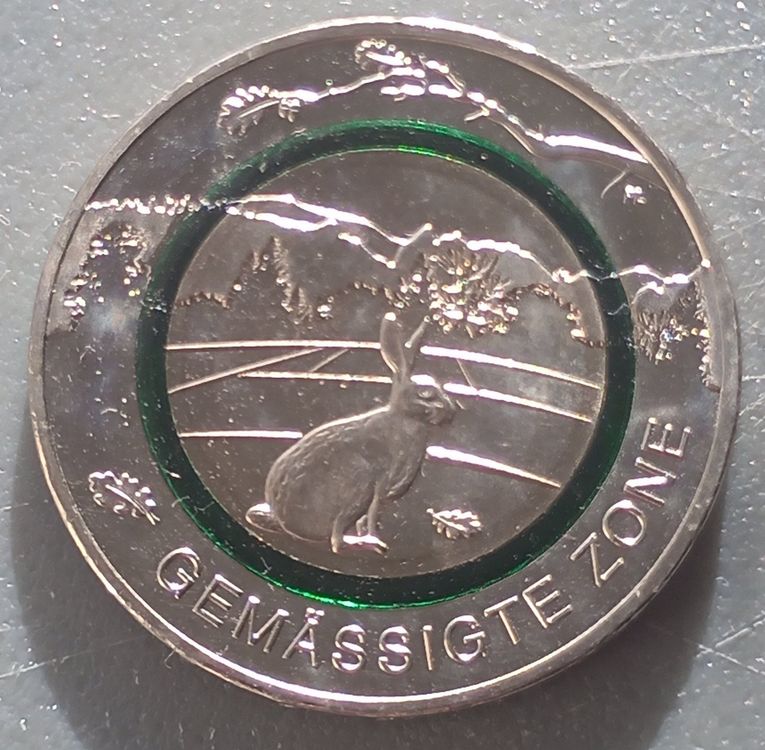 DEUTSCHLAND - 5 EURO 2019 - GEMAESSIGTE ZONE - POLYMER-RG. (Neu (gemäss ...