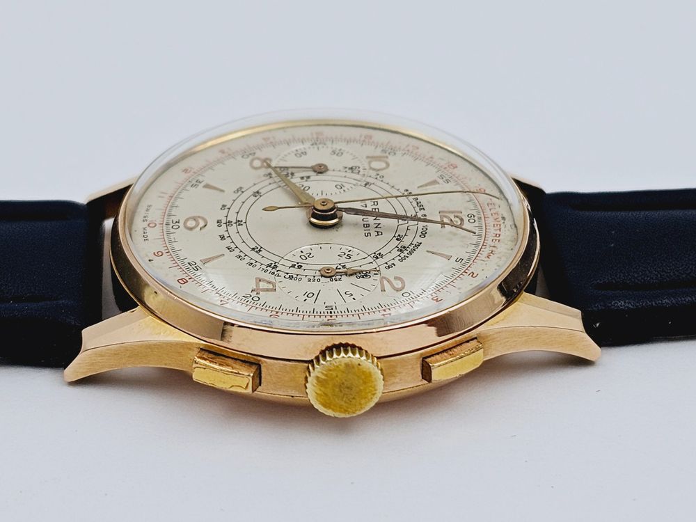 Renna 18K Gold Landeron 47 Chronograph Herrenuhr Vintage (Gebraucht) in ...