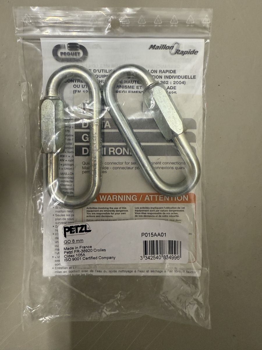 Petzl Go 8 mm Maillon Rapid Kletterausrüstung Neu! Top! (Neu und ...