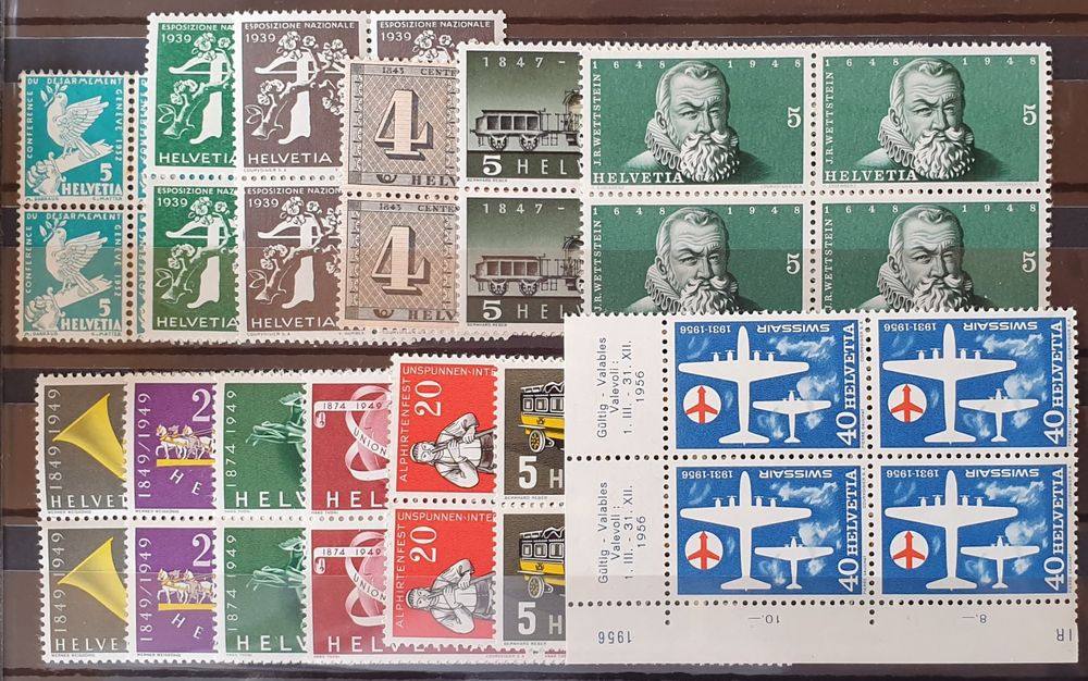 Sammlung Schweiz Viererblock ** (Gebraucht) in Courtepin für CHF 2.5 – mit Lieferung auf Ricardo ...