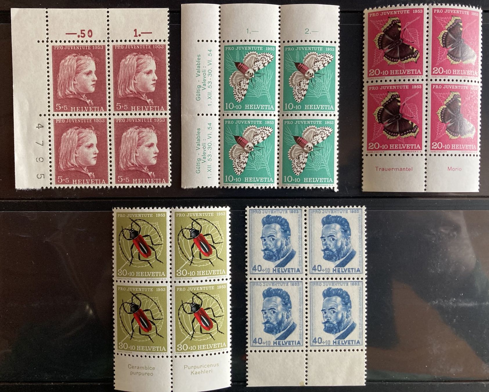 PJ 1953 Viererblock Serie (**), SBK 60 Fr. (Neu (gemäss Beschreibung)) in Flawil für CHF 9 – mit ...