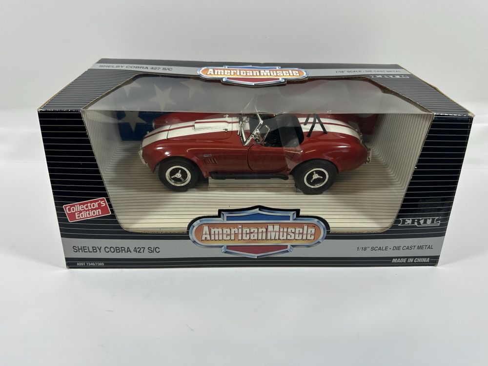 Shelby Cobra 427 S/C 1:18, rot-weiss, inkl. OVP, ERTL (Neu und ...