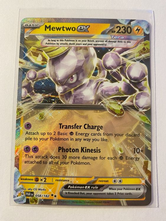 Pokemon Mewtwo EX 058/182 Paradox Rift EN (Neu (gemäss Beschreibung ...