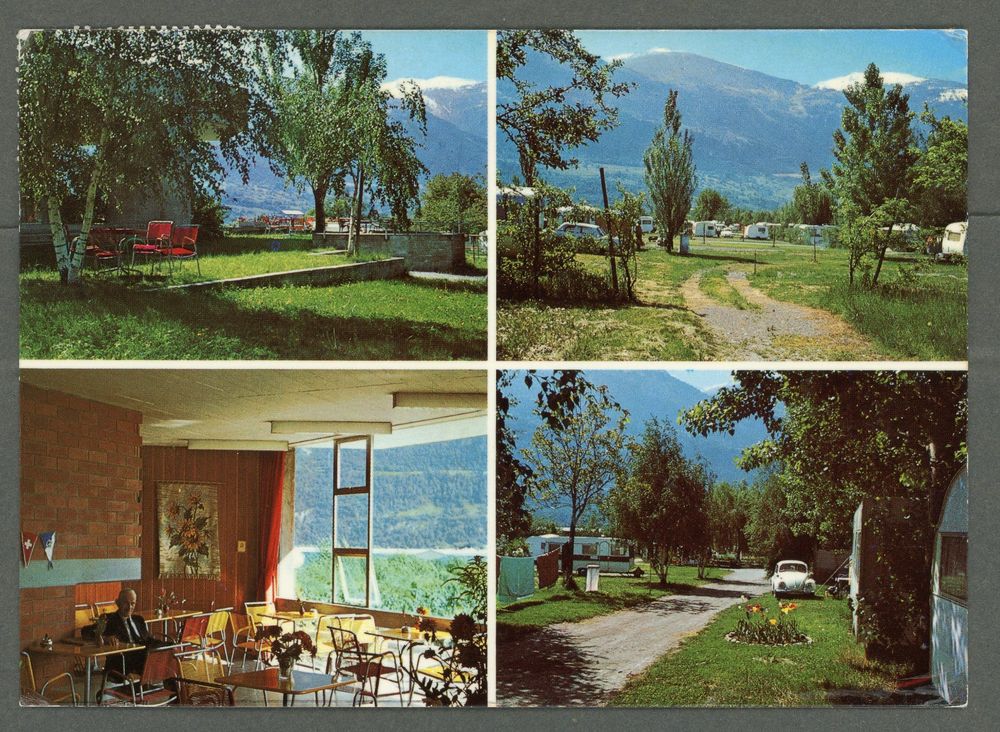 AK col Sierre VS Camping Sierre-Ouest 4-fach-Multi ≈ 1974 (Gebraucht ...