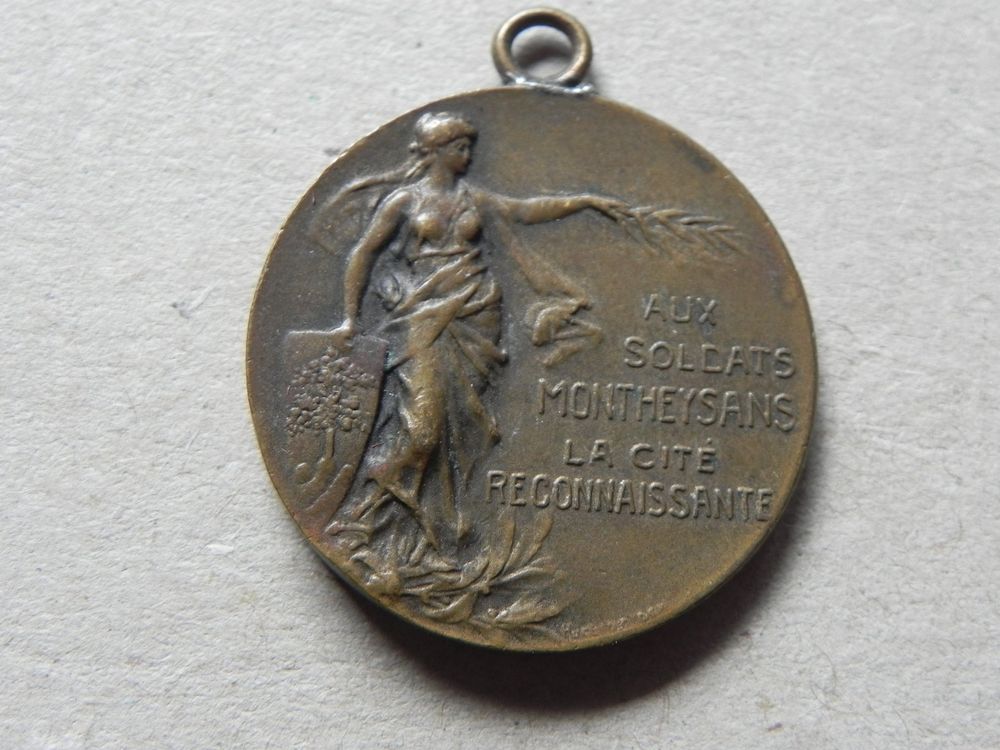 Medaille Schweiz Militär Grenzbesetzung Monthey VS 1914-1918 (Gebraucht ...