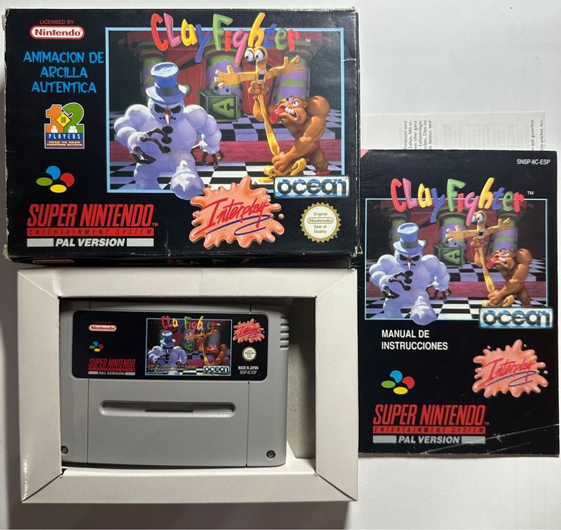 SNES ClayFighter PAL komplett CIB OVP Box Anleitung (Gebraucht) in ...