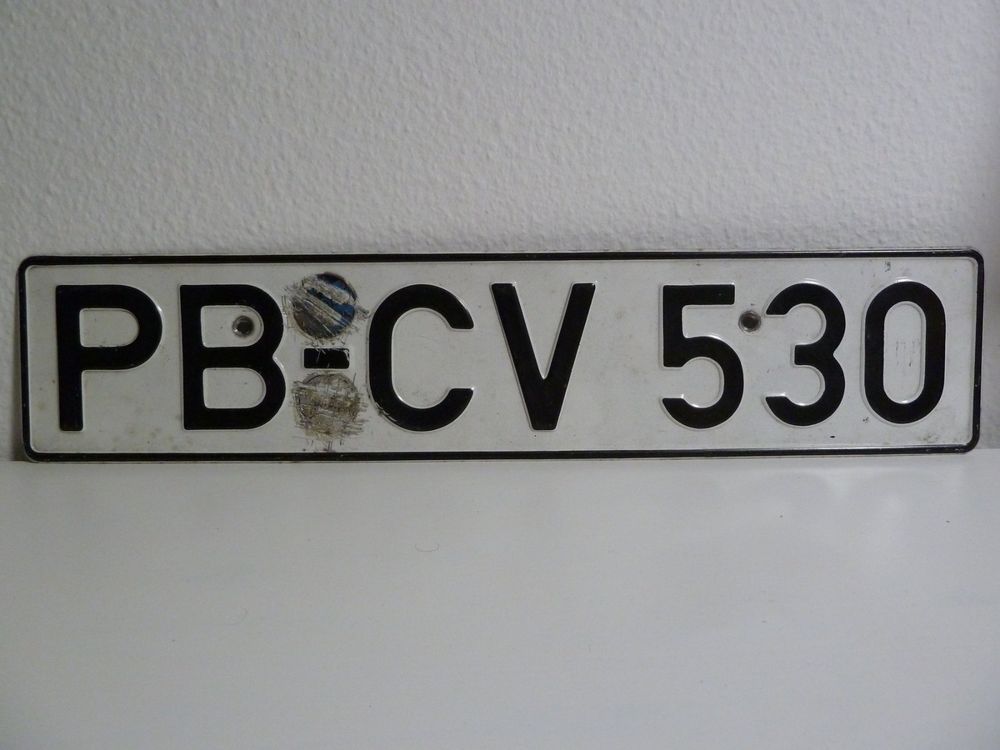 Nummernschild / Auto / Kfz-Kennzeichen Deutschland PB-CV 530 (Gebraucht ...