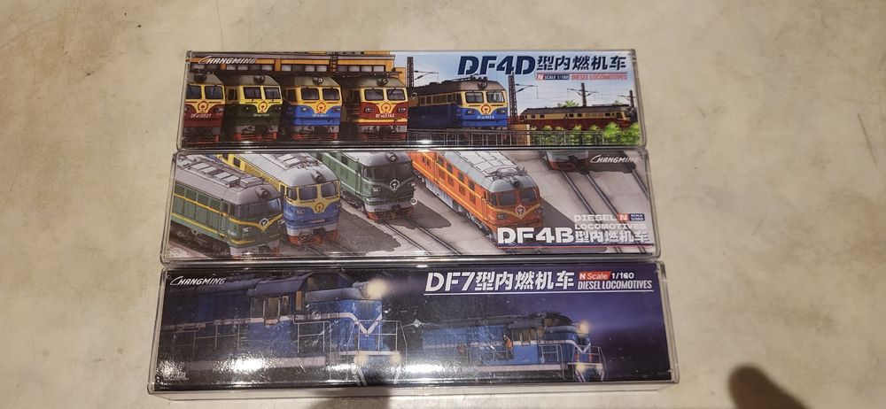 Spur N Changming China Railway 3x Diesellok DF4B DF4D DF7 (Neu (gemäss ...