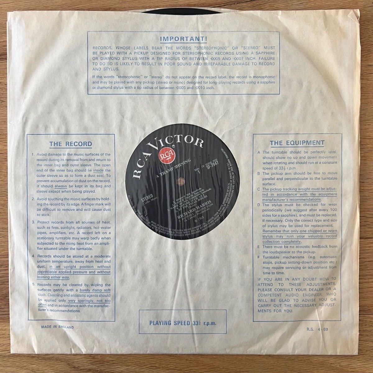 Richard Harris - A Tramp Shining / 1. UK-Press. 1968 (Gebraucht) in ...