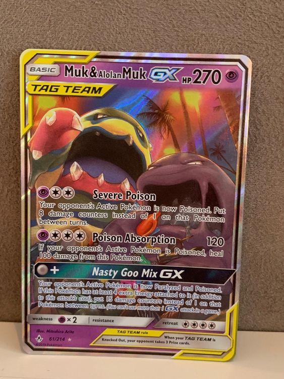 Muk & Alolan Muk GX ENG Unbroken Bonds Pokemon 61/214 | Kaufen auf Ricardo