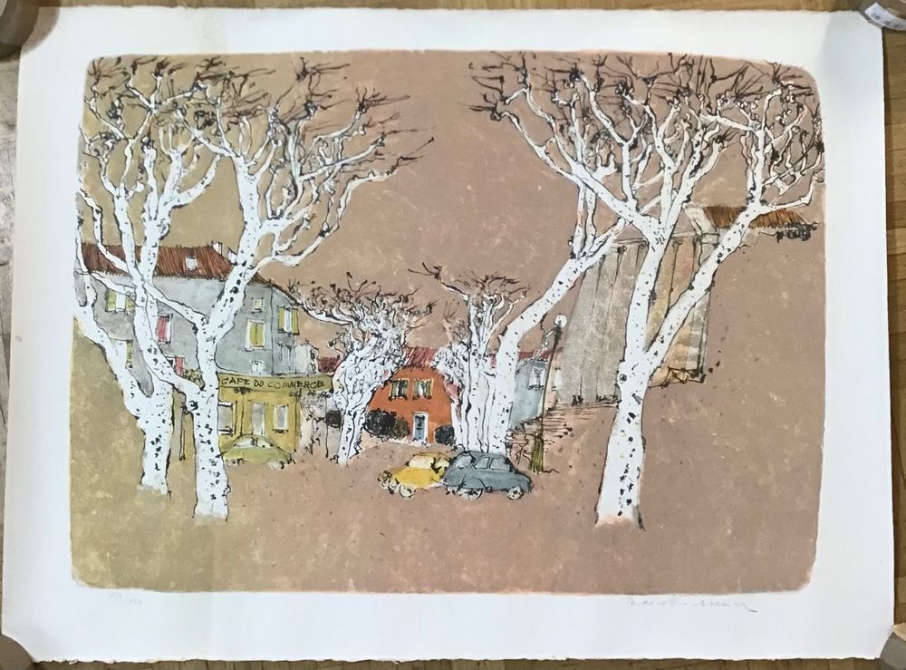 Grosse Lithographie Unleserlich Signiert | Kaufen auf Ricardo
