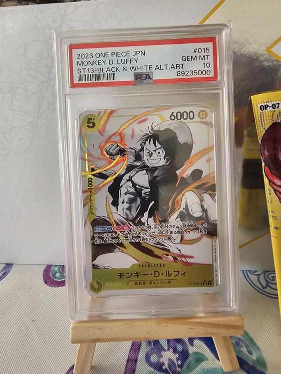 One Piece Monkey D.Luffy Ruffy Black & White Alt. Art PSA 10 (Neu ...