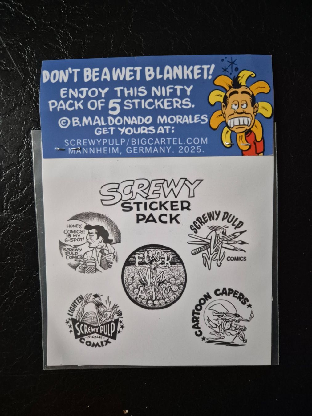 5 Screwy Pulp Comix Sticker Pack, A.I. Free! Selten! (Neu und ...