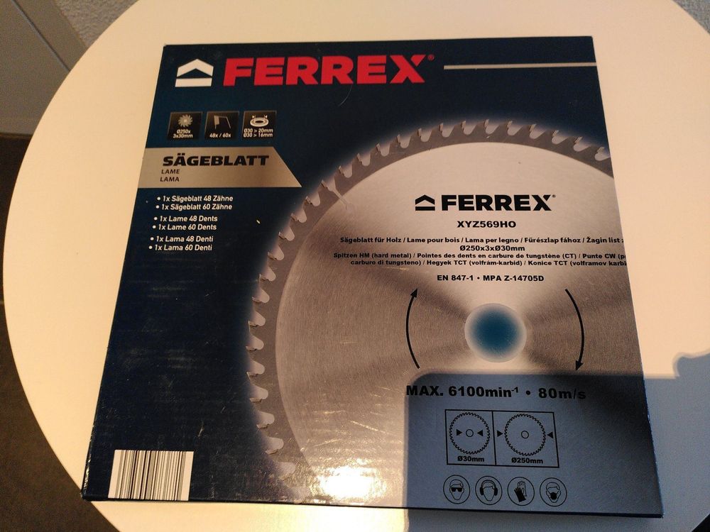 FERREX Sägeblätter 250 mm, 2 Stück (Neu und originalverpackt) in Felben ...