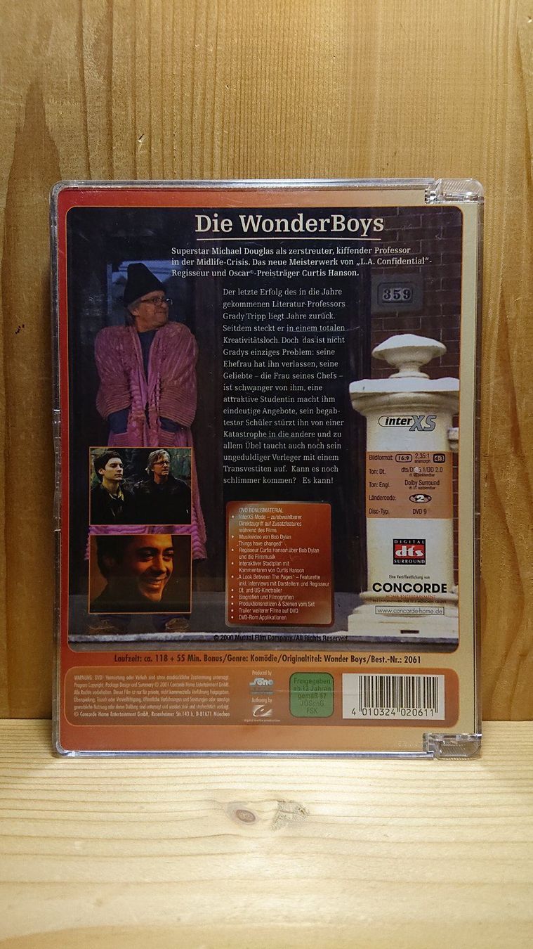 DIE WONDER BOYS DVD mit Michael Douglas und Tobey Maguire (Gebraucht ...