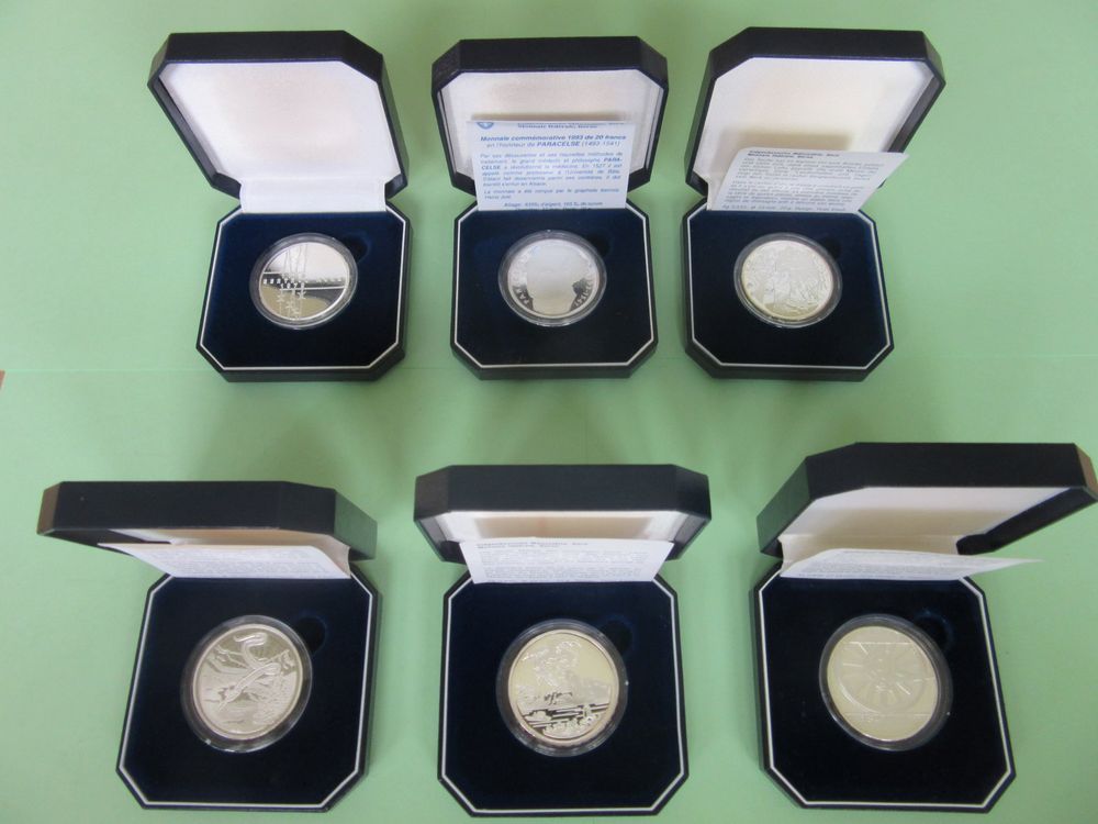 6 Gedenkmünzen 20 Franken (Silber 835) - PP (Neu (gemäss Beschreibung)) in Degersheim für CHF ...