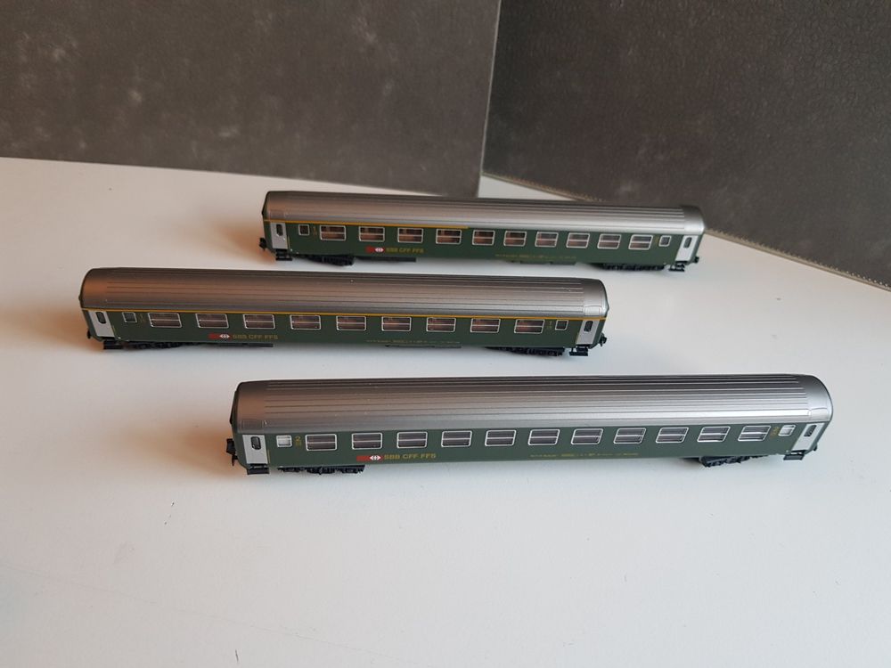 Spur N 3 Schnellzugwagen SBB Kato K23111, K23112, K23113 (Gebraucht) in Schönenbuch für CHF 57 ...