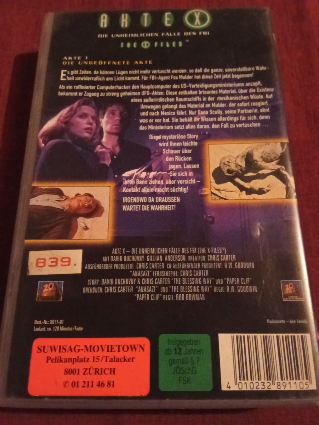 Akte X: Akte 1 - Die ungeöffnete Akte 20 Century FOX VHS (Gebraucht) in ...