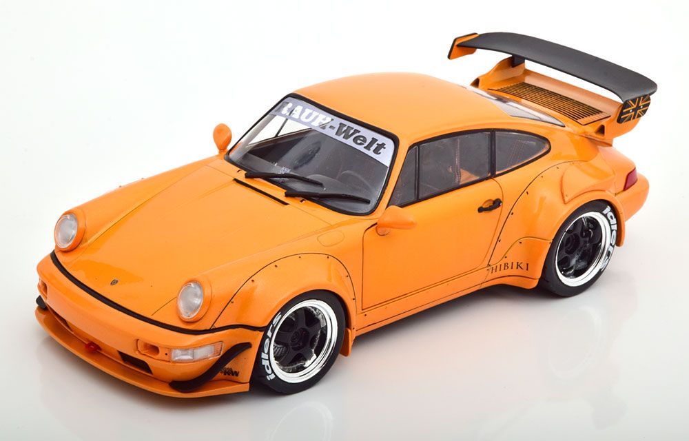 PORSCHE 911 964 RWB RAUH WELT HIBIKI 2016 ORANGE 1:18 SOLIDO (Neu und ...