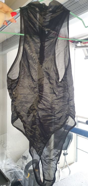 Schwarzer Body aus Mesh, mega transparent, elegance sexy, 💃 (Neu ...