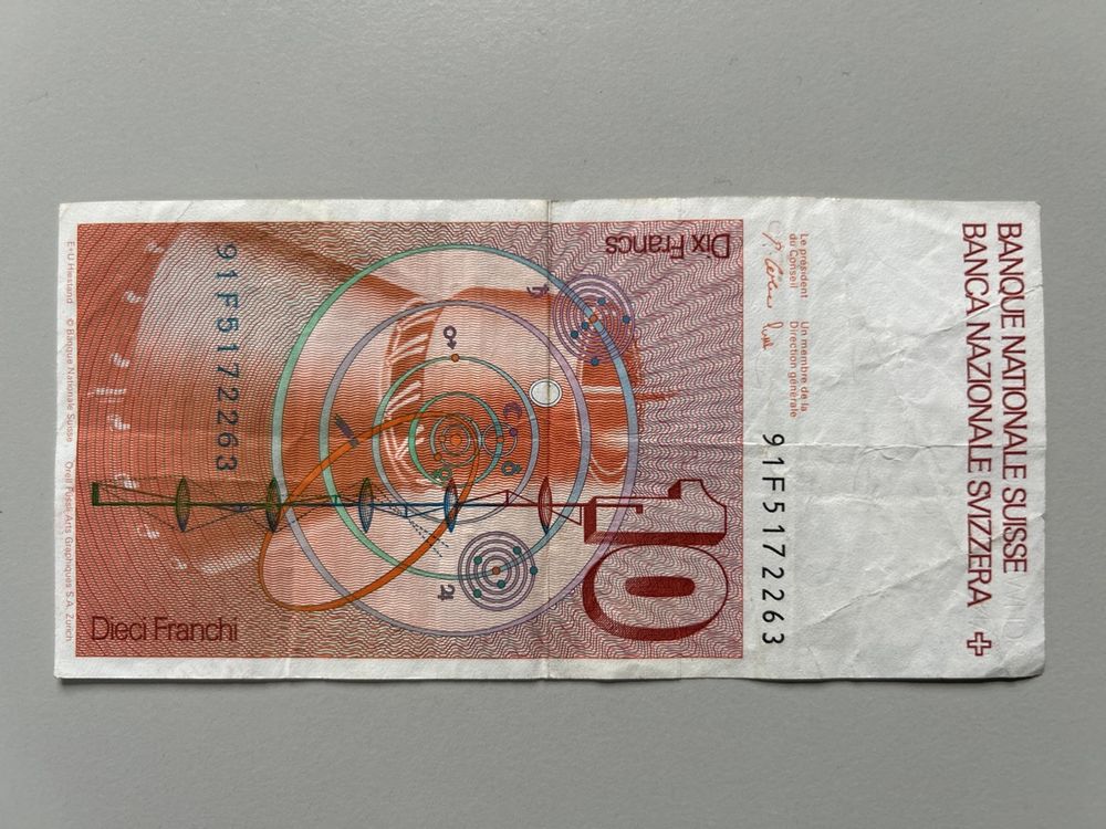 alte 10 Franken Banknote (Gebraucht) in Sattel für CHF 10 – mit Lieferung auf Ricardo kaufen