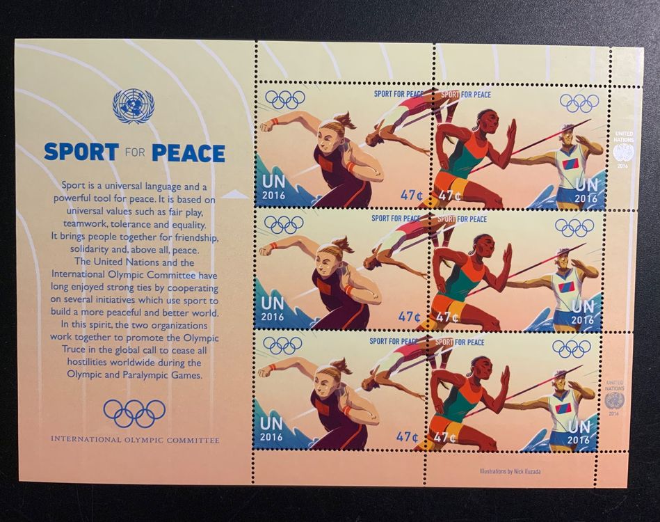 UNO NY 2016**Sport für den Frieden: Olympiade Rio de Janeiro (Neu (gemäss Beschreibung)) in ...