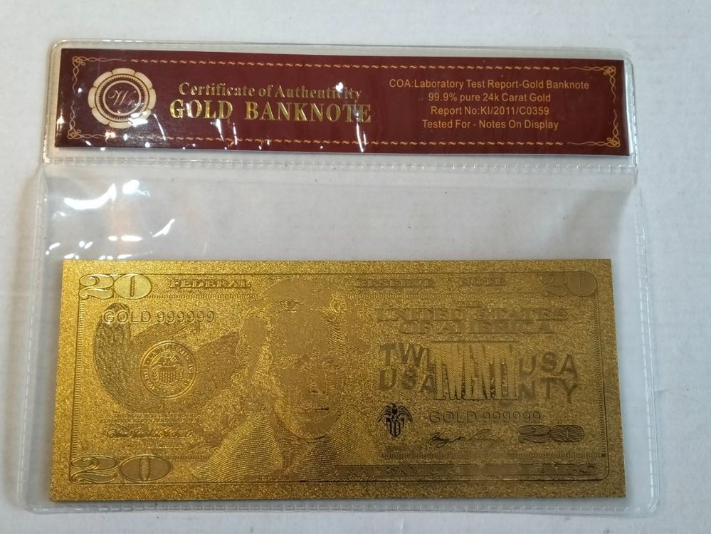 Gold 20 Dollar Note | Kaufen auf Ricardo