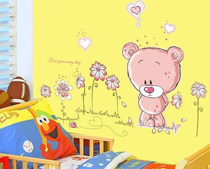 🧸 Teddy Wandsticker - Niedlich und Verspielt! 🐻💫 (Neu und ...