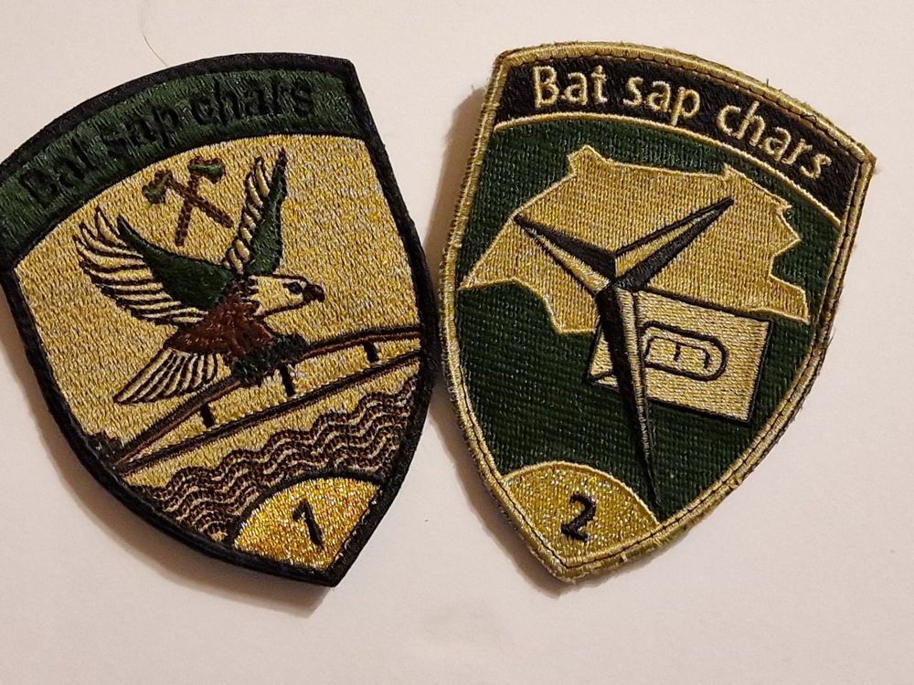 Panzer Badge DUO Badges Panzer sap Bat 1 & 2 Stab Gold Klett (Gebraucht ...
