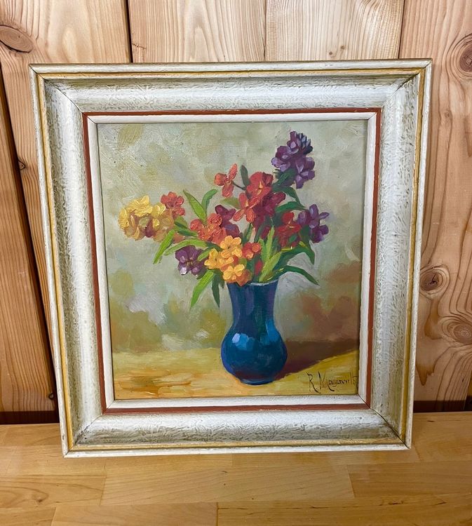 Ölgemälde von Blumen in Vase / Signiert von R.Magenirth (Gebraucht) in Basel für CHF 30 – nur ...