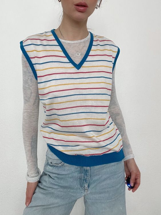 Vintage knitted vest | Kaufen auf Ricardo