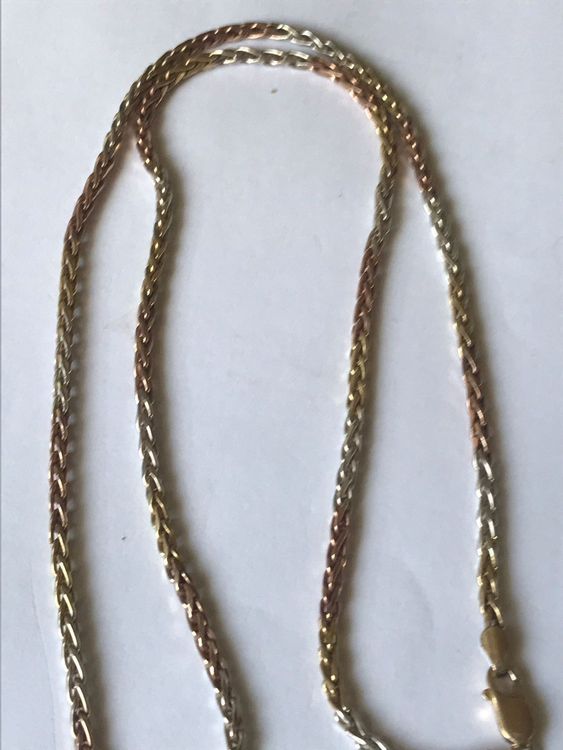 Kette Silber dreifarbig (Gebraucht) in Langnau am Albis für CHF 25 – mit Lieferung auf Ricardo ...