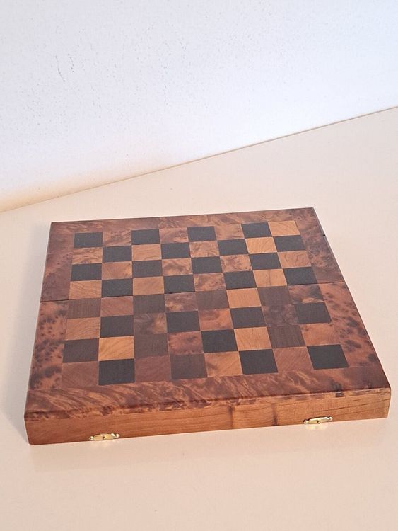 Vintage Schach Brett Backgammon Dame Wurzel Holz Palisander (Gebraucht ...