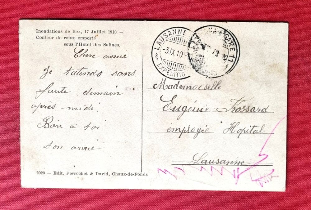 Bex - Inondations - Trasse de Chemin de Fer - 1910 (D'occasion) à ...