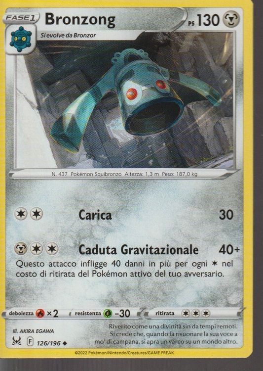 TCG POKEMON Origine Perduta LOR 126/196 BRONZONG Italiano | Kaufen auf Ricardo