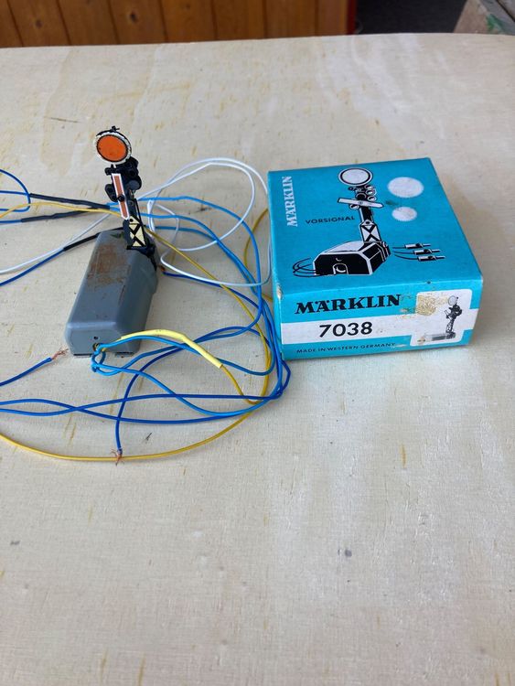 Vorsignal H0 3-begriffig, Märklin Art. 7038, gebraucht ovp (Gebraucht ...