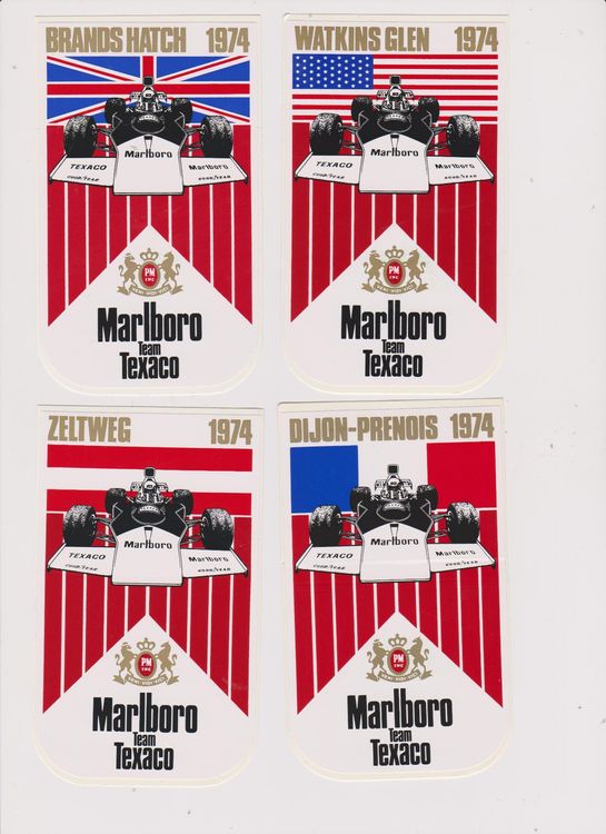 sticker Marlboro 12 pièces 1974 Aufkleber | Kaufen auf Ricardo