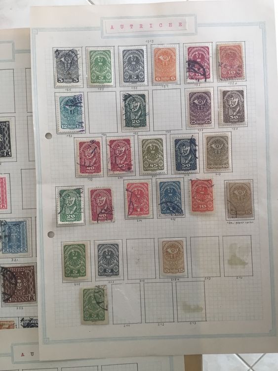 Uralte osterreiche briefmarken 1850/1920// 13 Blatt | Kaufen auf Ricardo