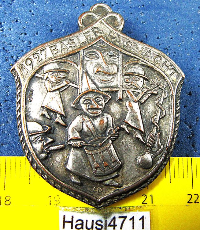 BASEL FASNACHT PLAKETTE ANTIK 1927 MIT NADEL | Kaufen auf Ricardo