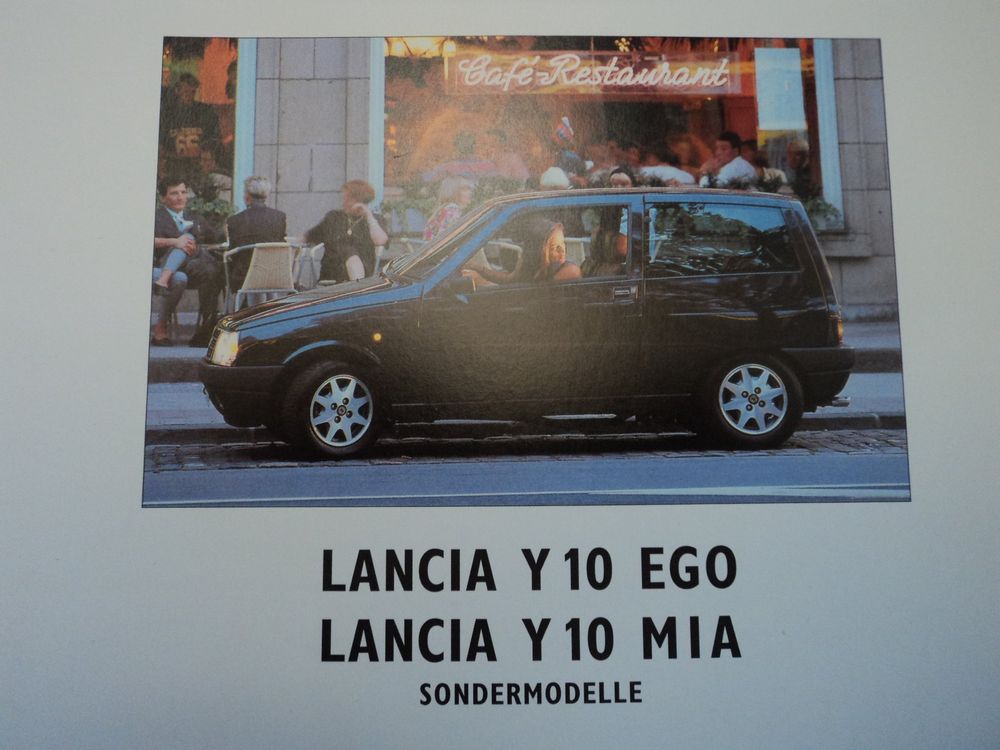 Prospekt Lancia Y10 EGO und Y10 MIA Sondermodelle 1991 (Gebraucht) in Schwarzenburg für CHF 5 ...