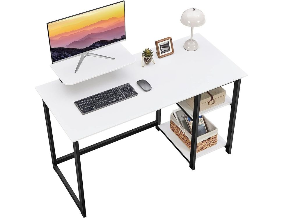 Bürotisch weiss, Schreibtisch 100x50x75cm, Computertisch (Neu und ...