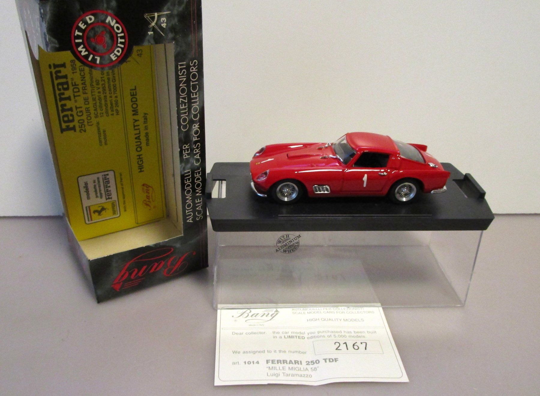 BANG FERRARI 250 TDF N°1MILLE MIGLIA 1958 - 1014 LIMITED É. (Neu und ...